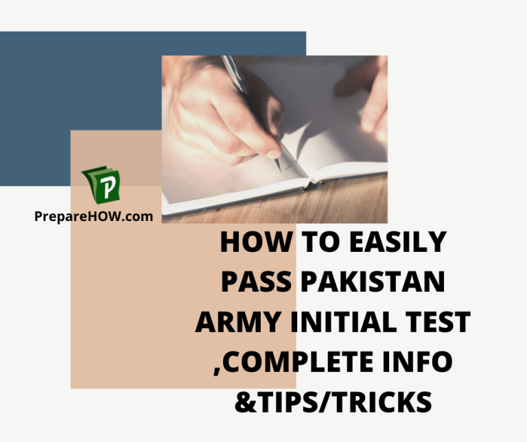 HOW TO EASILY PASS PAKISTAN ARMY INITIAL TEST ,COMPLETE INFO &TIPS ...