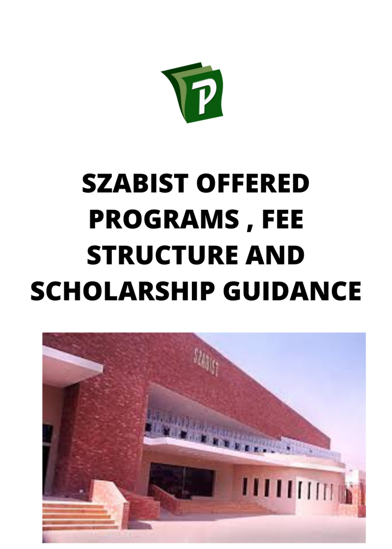 SZABIST OFFERED PROGRAMS , FEE STRUCTURE AND SCHOLARSHIP GUIDANCE ...